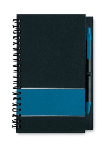 Bloc-notes à spirale noir - Cadeaux Entreprise chez Kadopro